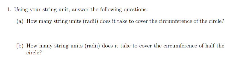 Solved 1. Using your string unit, answer the following | Chegg.com