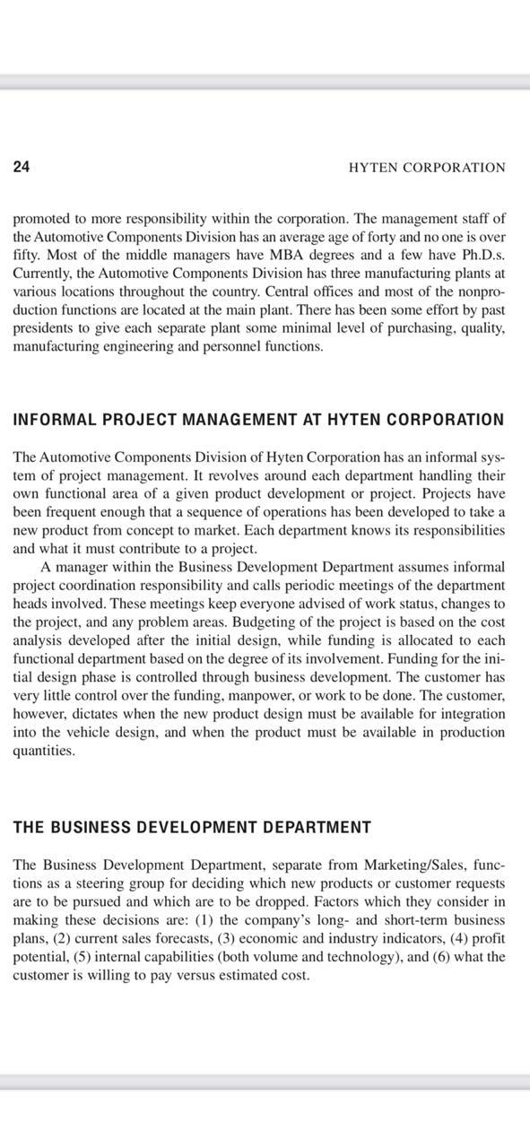 Solved Hyten Corporation On June 5, 1998, a meeting was held | Chegg.com