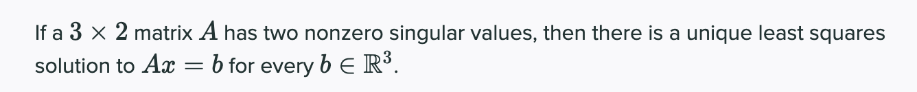 Solved If a 3 x 2 matrix A has two nonzero singular values, | Chegg.com