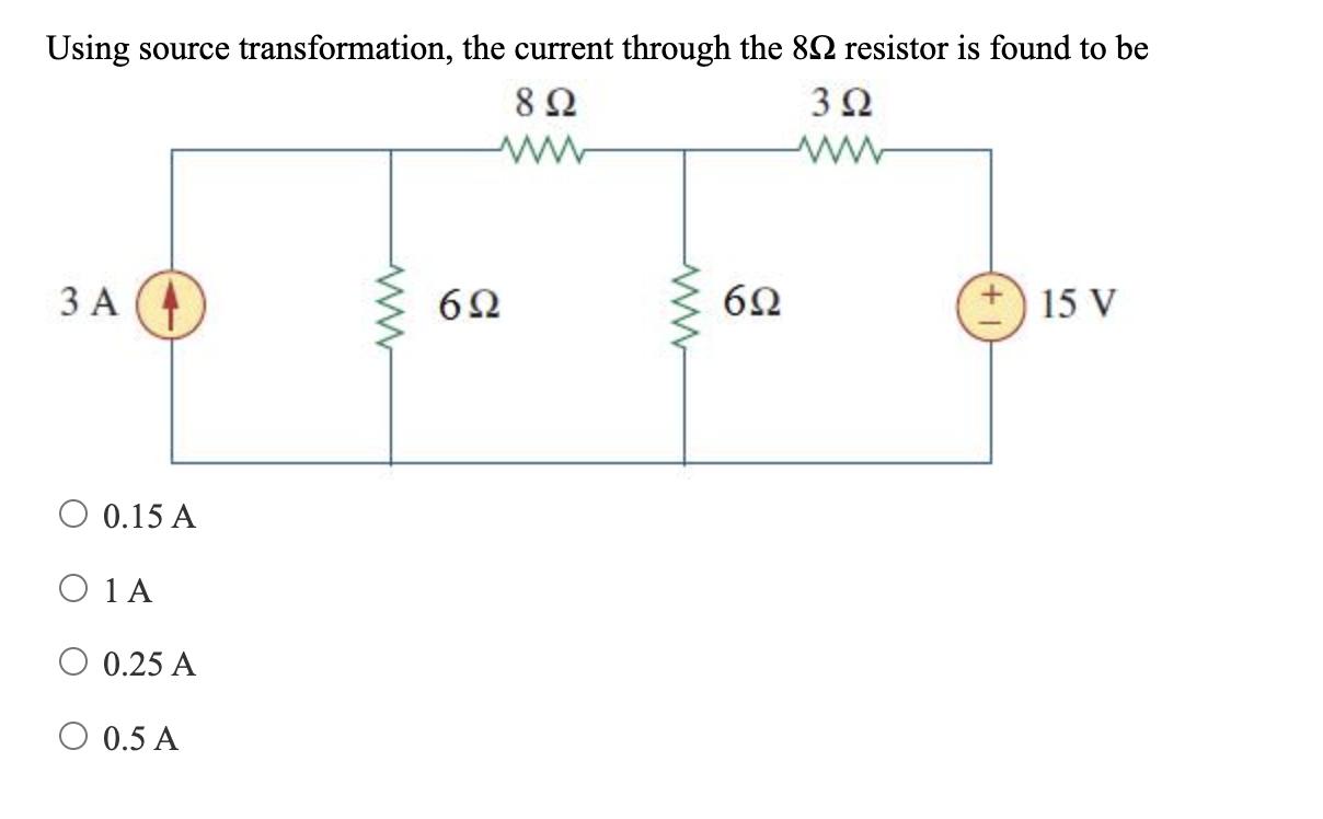 Solved Using Source Transformation The Current Through The