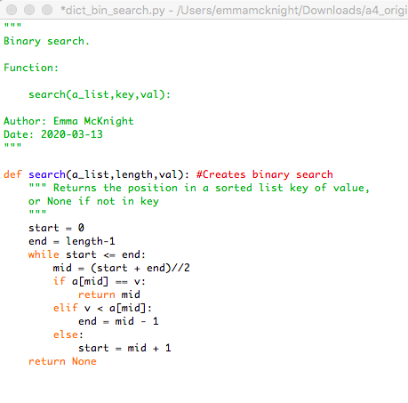 Solved How to change this binary search to fit the | Chegg.com