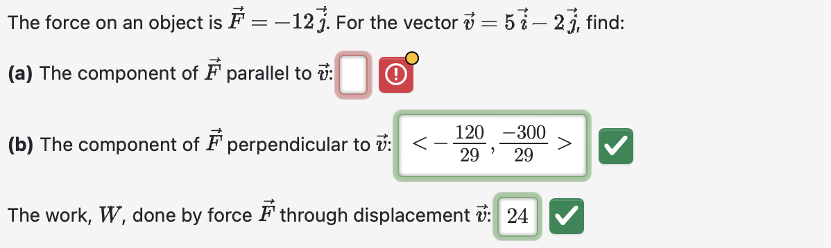 Solved The force on an object is vec(F)=-12vec(j). ﻿For the | Chegg.com
