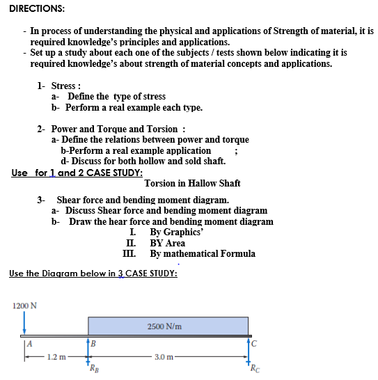 Solved strength of material The case study report | Chegg.com