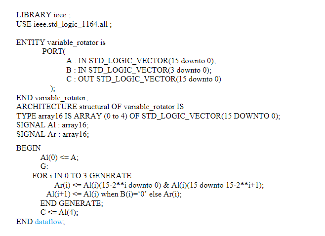 2. The VHDL code given below is describing a block | Chegg.com