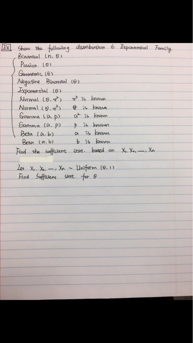 Solved Show the following distribution Exponential family | Chegg.com