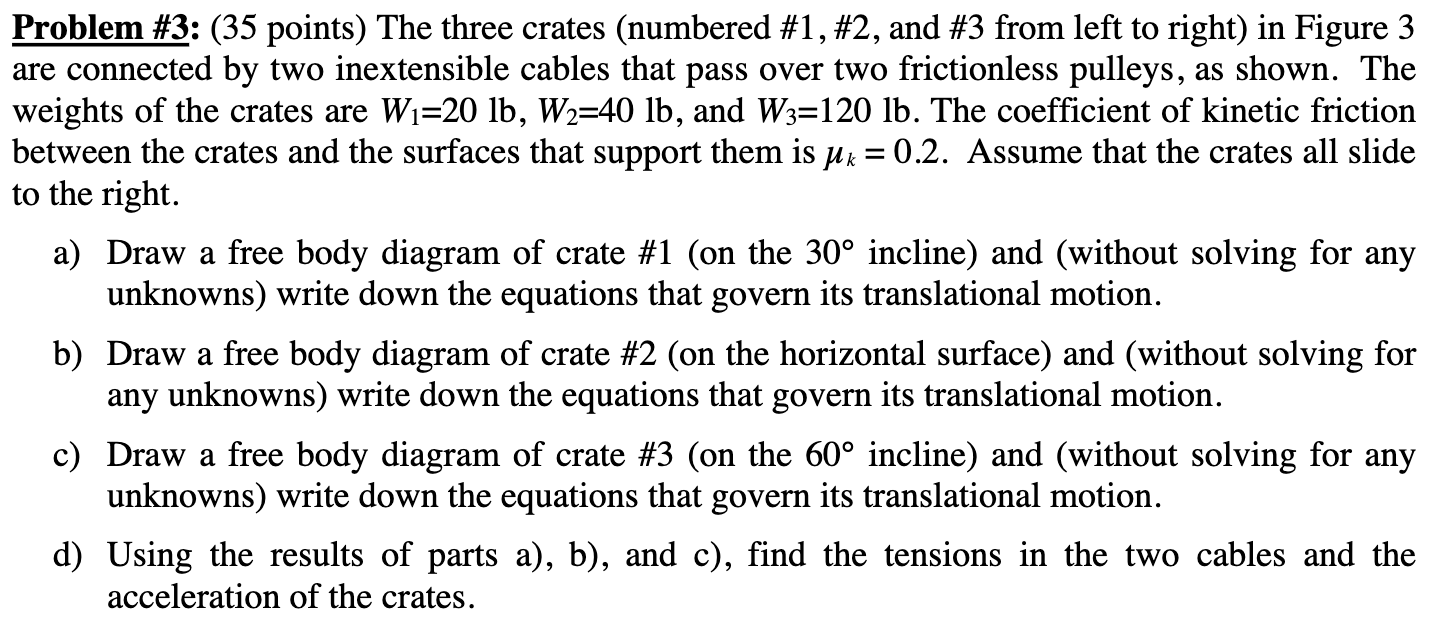 Solved Inextensible strings 2 60° 30° Figure 3 3 Problem | Chegg.com
