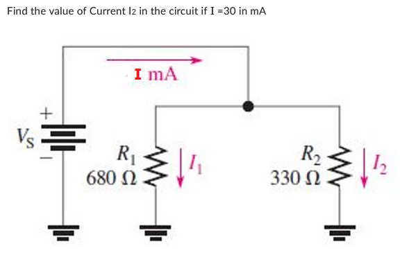 Solved Find the value of Current I2 ﻿in the circuit if I=30 | Chegg.com