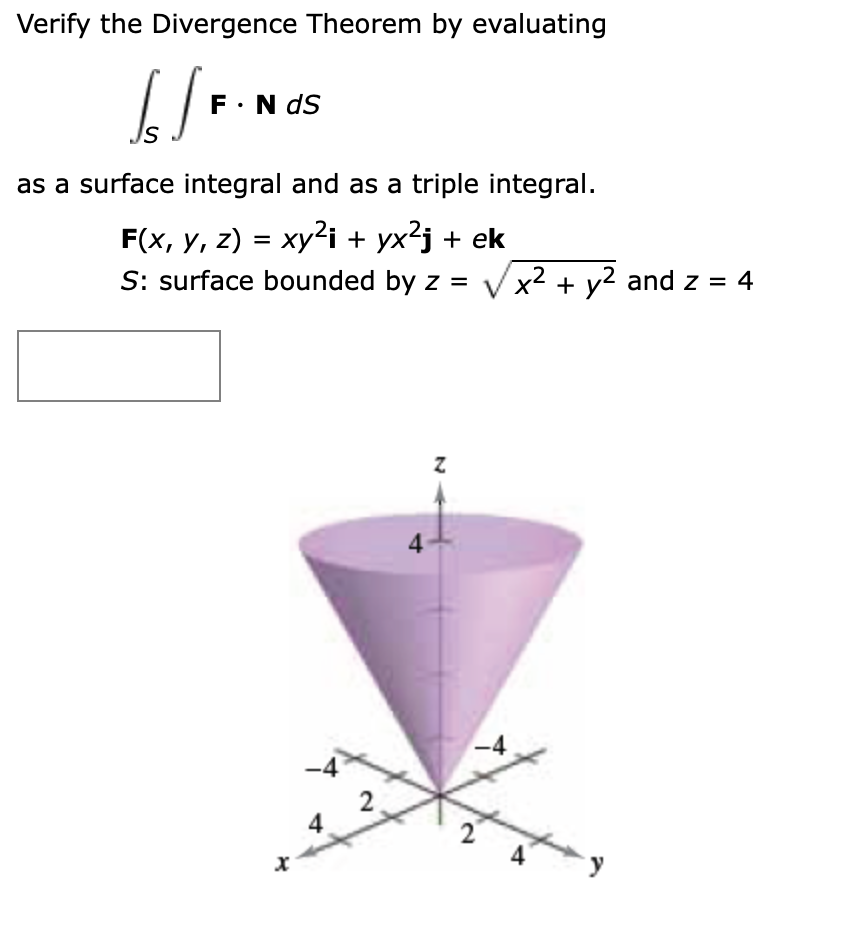 Solved Verify the Divergence Theorem by evaluating [/F.NDS | Chegg.com