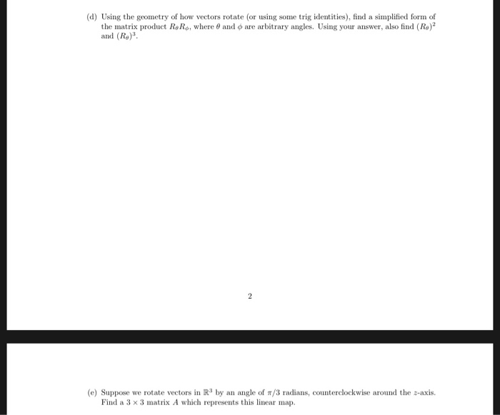 Solved 1. Recall from class that the linear map R2 R2 which | Chegg.com