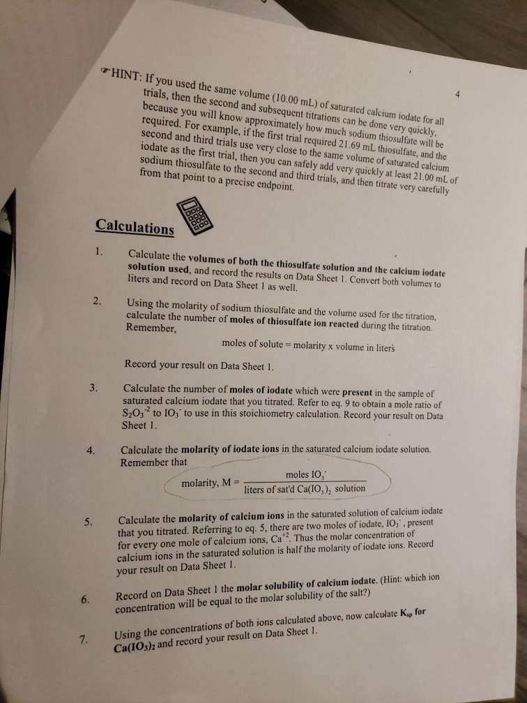 Solved Vos ) es ANS Solubility Product Constant of Calcium | Chegg.com