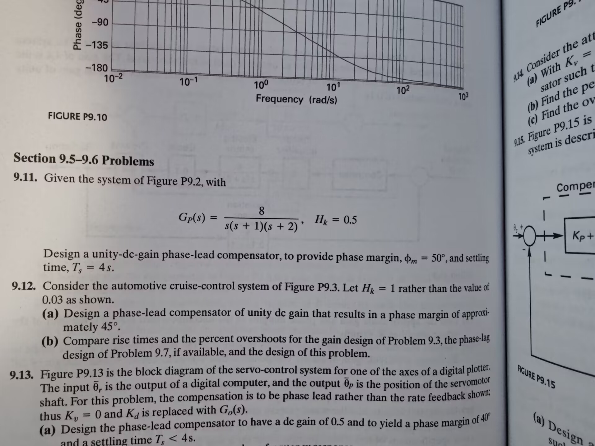 Section 9.5-9.6 Problems 9.11. Given the system of | Chegg.com
