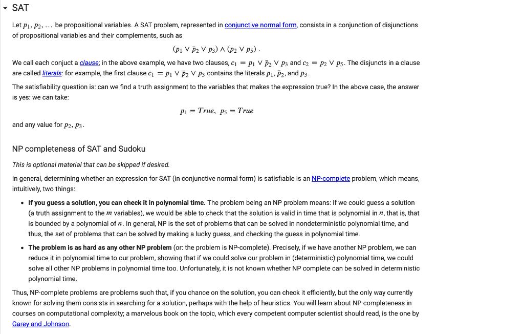 SAT Let P1, P2, ... be propositional variables. A SAT | Chegg.com