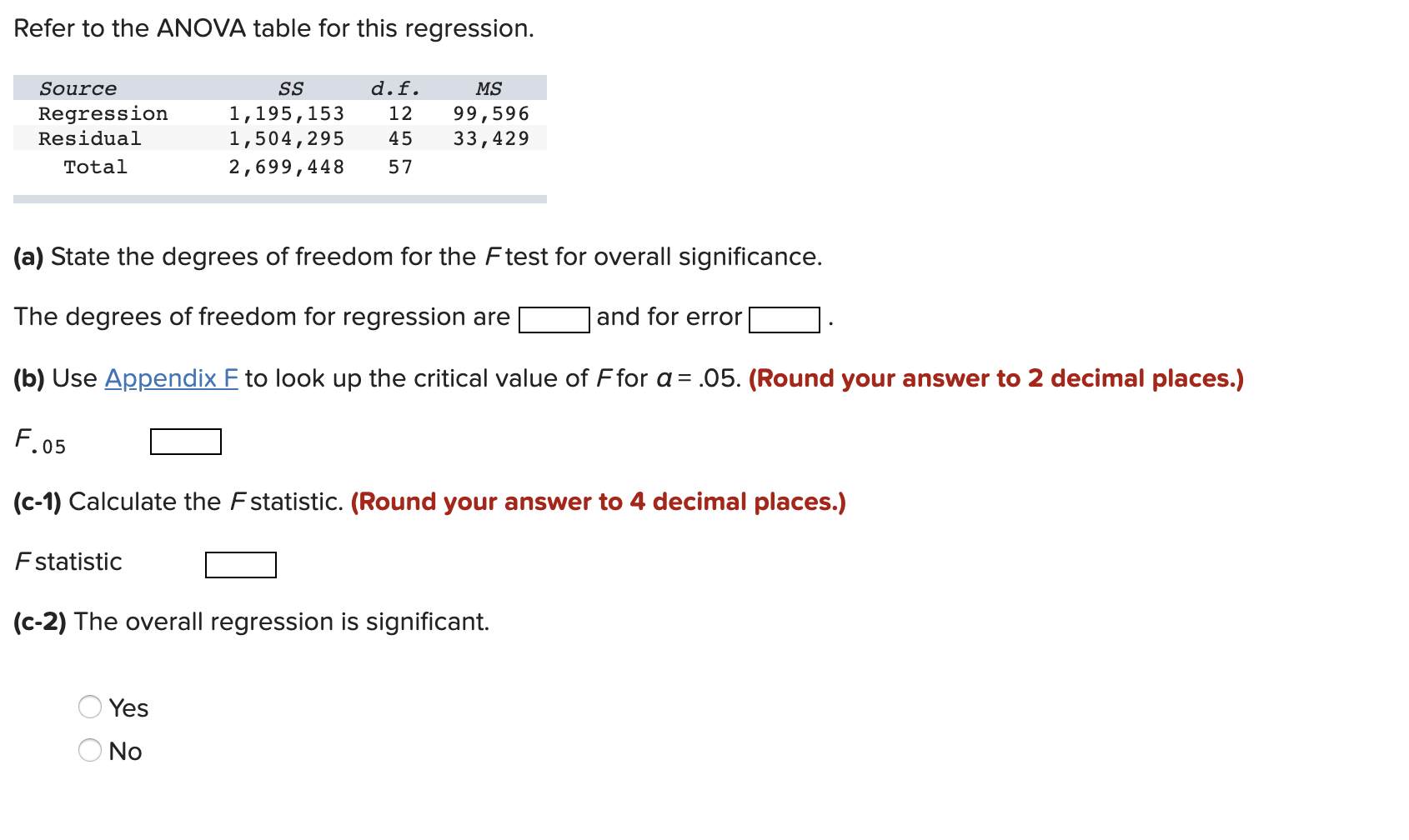 Solved Refer to the ANOVA table for this regression. Source | Chegg.com