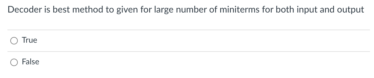 Solved Decoder is best method to given for large number of | Chegg.com