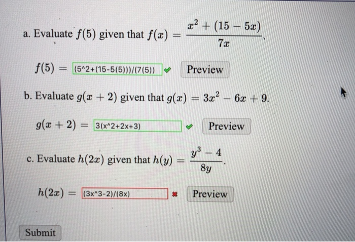 Solved 2 (15 5z) a. Evaluate f (5) given that f(x) f(5 | Chegg.com