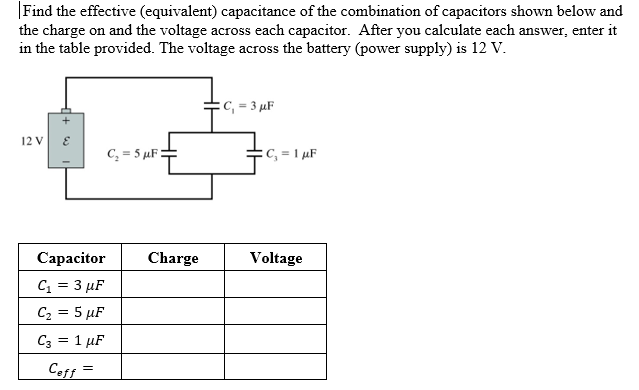 Solved Find the effective (equivalent) capacitance of the | Chegg.com