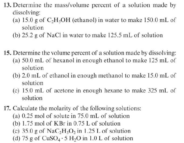 Solved 5. Determine whether the following solutions will be | Chegg.com