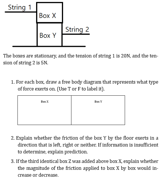 Solved String 1 Box X String 2 Box Y The Boxes Are