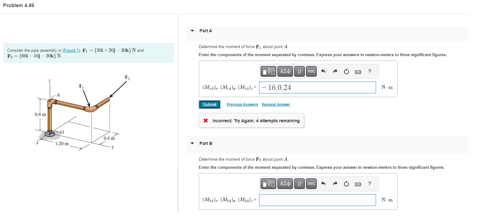 Solved Problem 4.49Consider the pipe assembly | Chegg.com