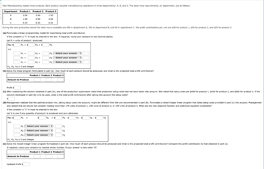 Solved (a) Formulate a linear programming model for | Chegg.com