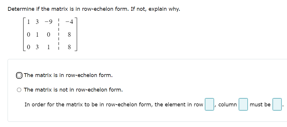 Solved Perform the elementary row operation R +R, R, on the | Chegg.com