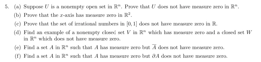 5. (a) Suppose U is a nonempty open set in R”. Prove | Chegg.com