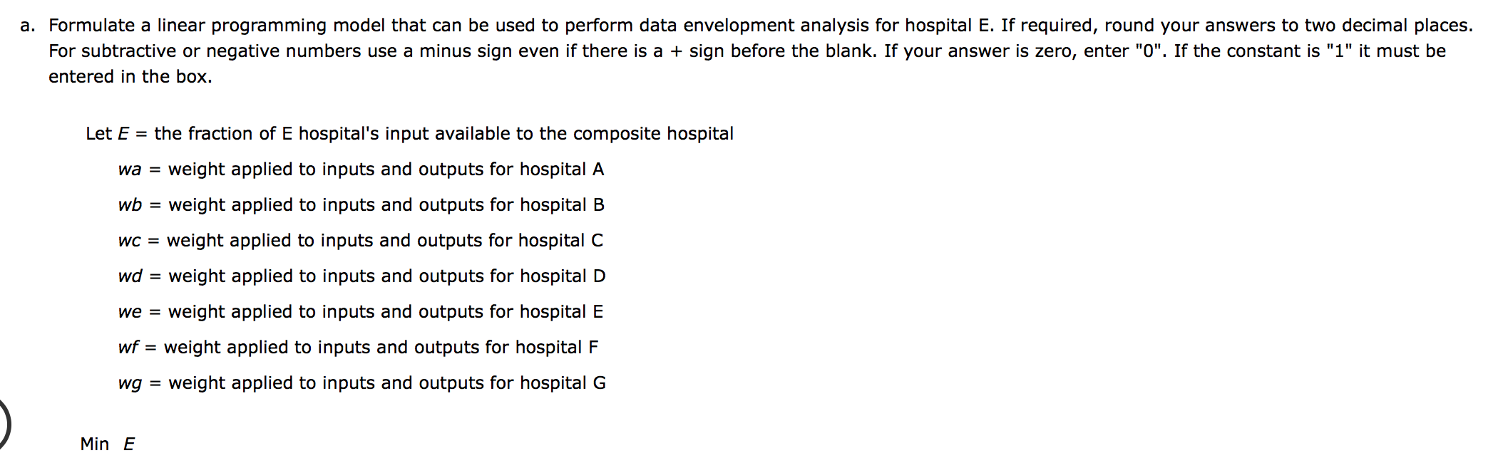 Problem 5-03 Data envelopment analysis can measure | Chegg.com