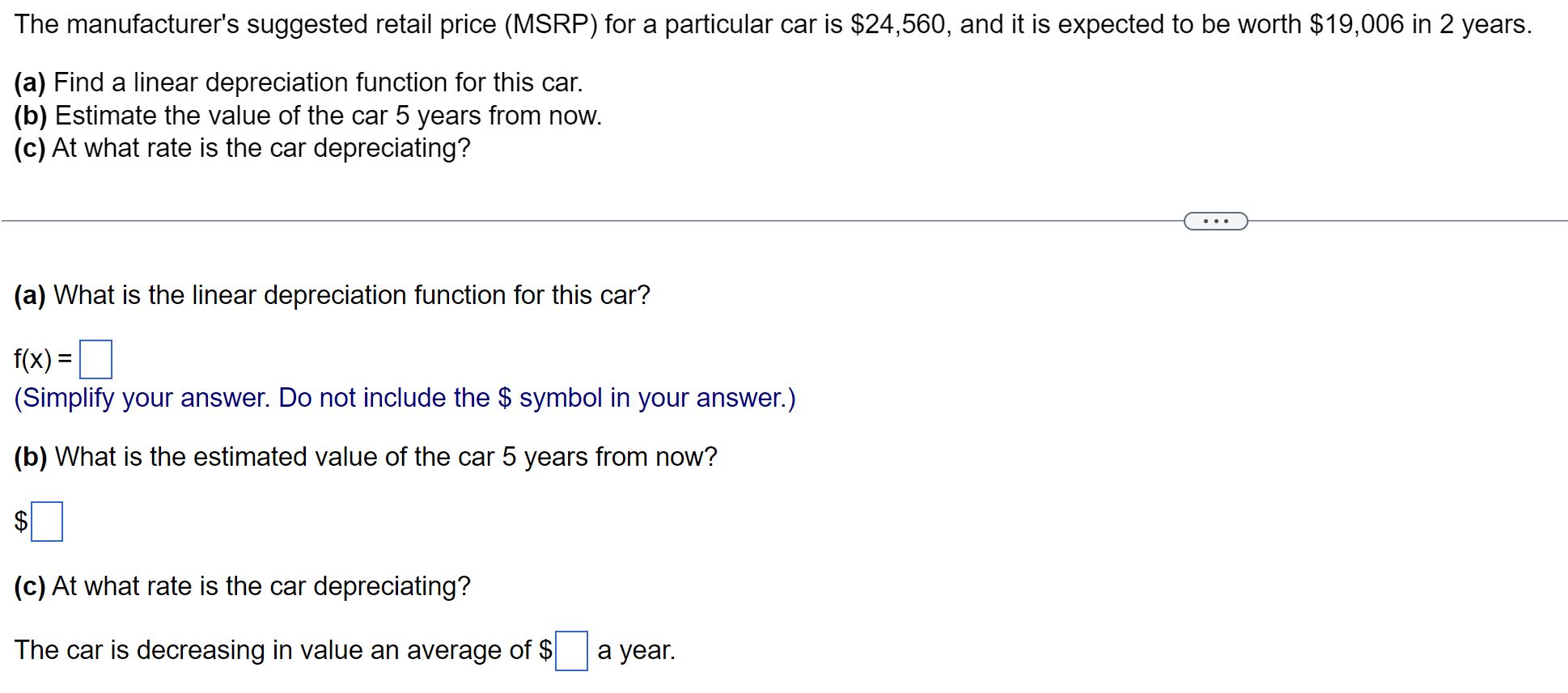 Solved The manufacturer's suggested retail price (MSRP) for | Chegg.com