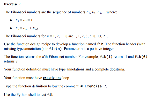 Solved The Fibonacci numbers are the sequence of numbers | Chegg.com
