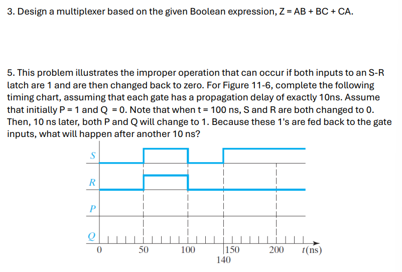 3. ﻿Design a multiplexer based on the given Boolean | Chegg.com