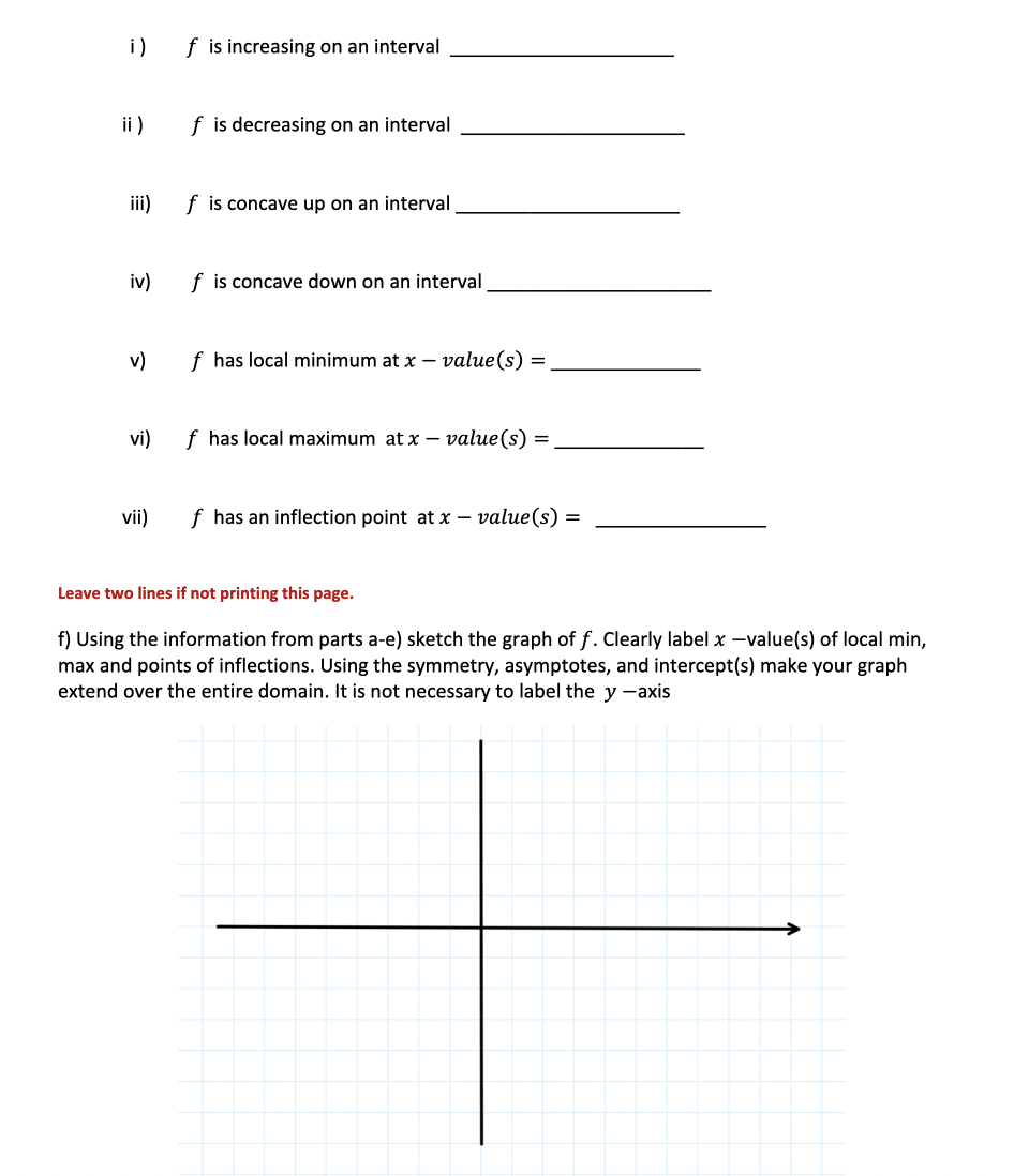 Solved #5. Analyze the graph of f(x) by answering each of | Chegg.com