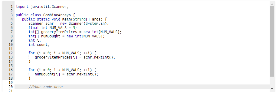Solved Java Programming…Integer arrays groceryItemPrices and | Chegg.com Solved Java Programming…Integer arrays groceryItemPrices and | Chegg.com