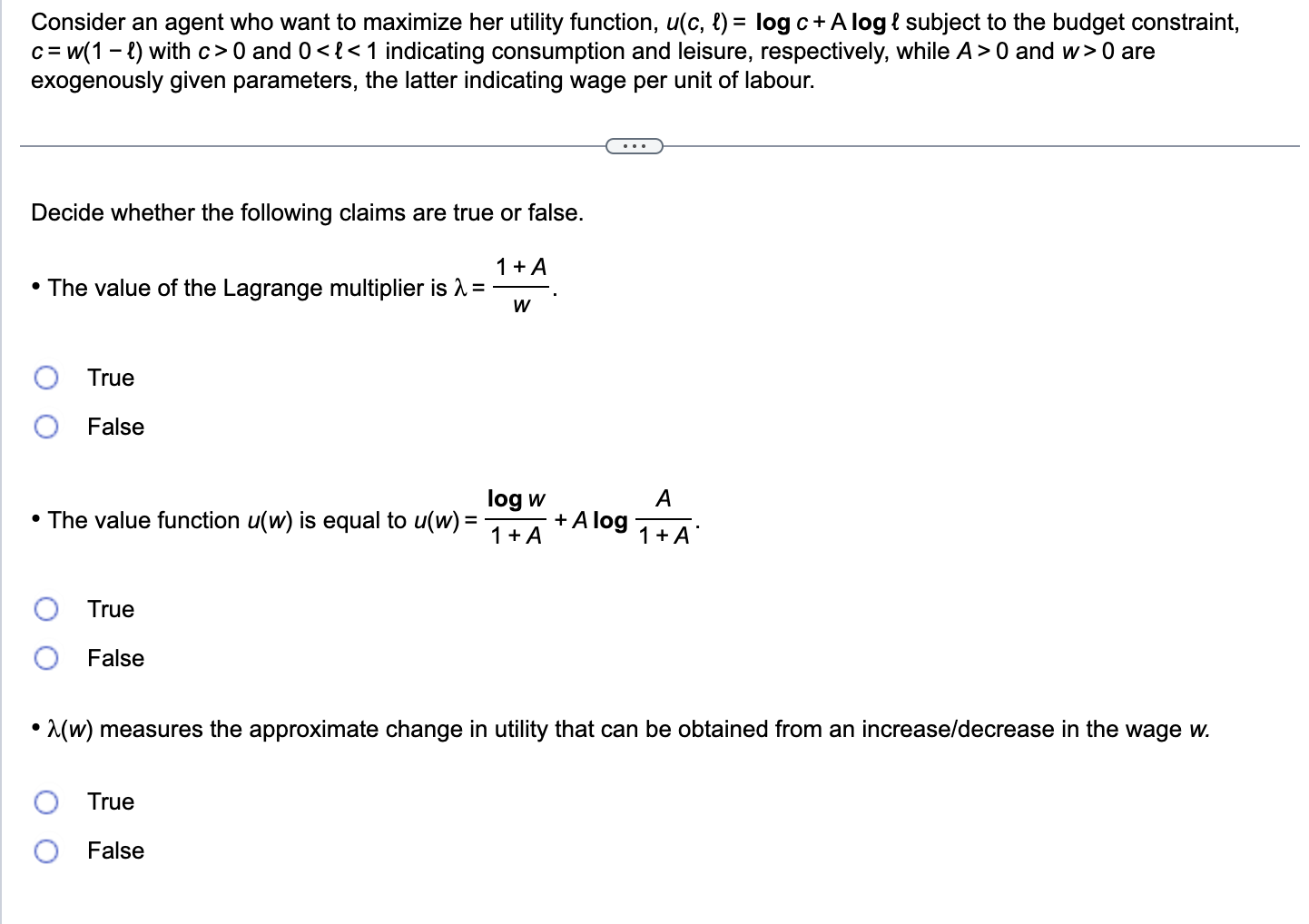 Solved Consider an agent who want to maximize her utility | Chegg.com