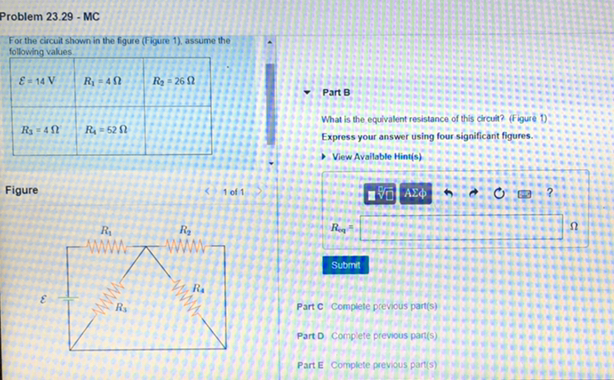 Solved Problem 23.29 - MC For the circuit shown in the | Chegg.com