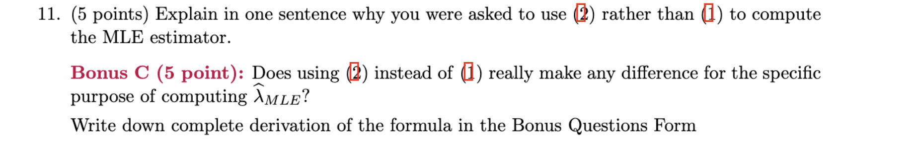 1. (5 points) Explain in one sentence why you were | Chegg.com