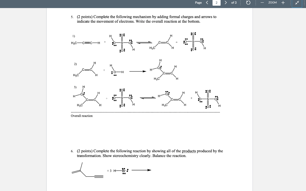 Solved 5. (2 points) Complete the following mechanism by | Chegg.com