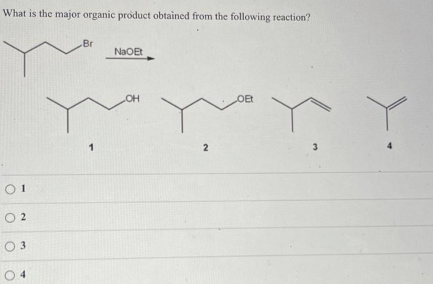 [Solved]: What is the major organic product obtained from