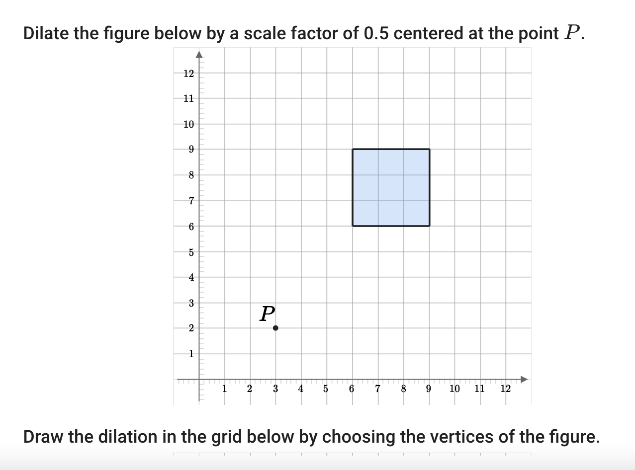 Solved Dilate the figure below by a scale factor of 0.5 | Chegg.com