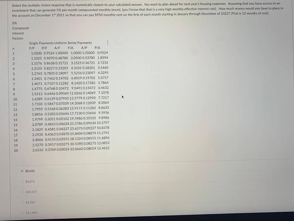 Solved Select the multiple choice response that is | Chegg.com