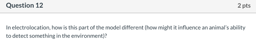 Solved Recall how fish with active electroreception are | Chegg.com
