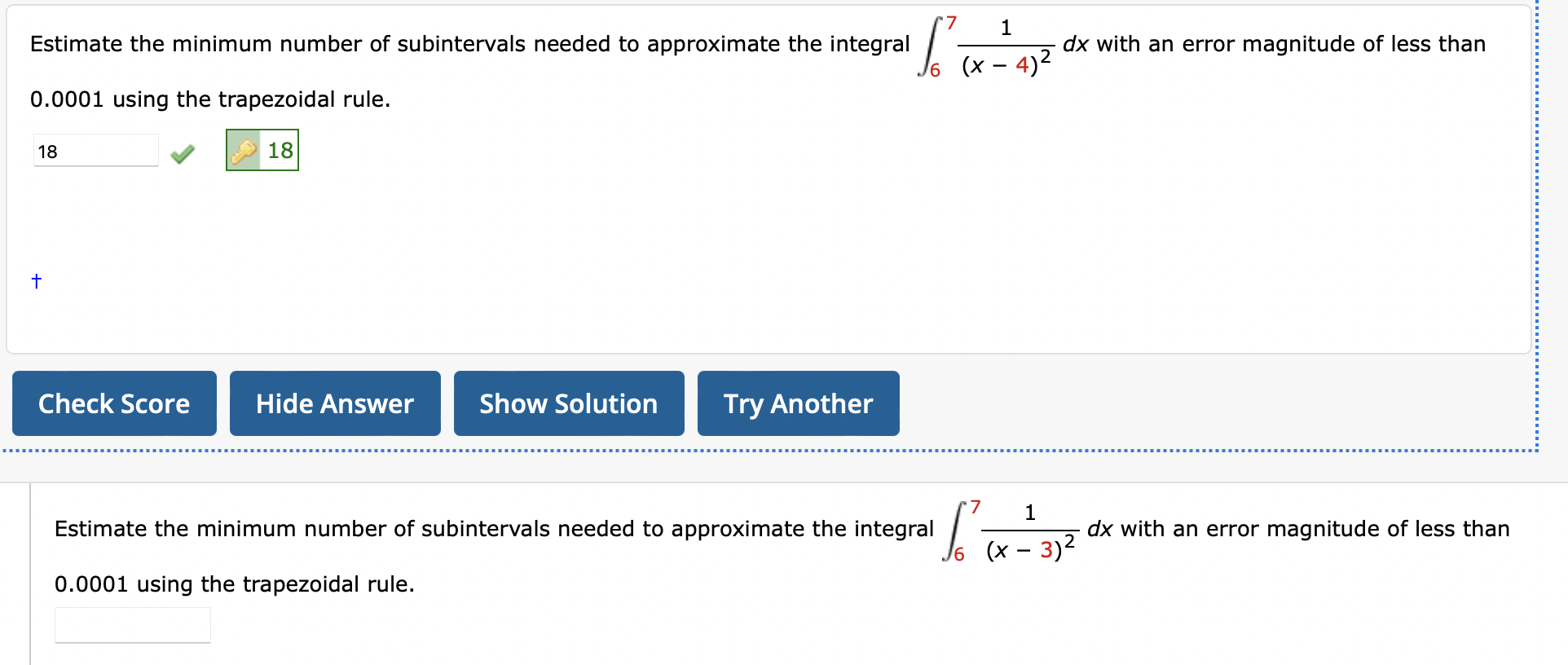 Solved 1 Estimate the minimum number of subintervals needed | Chegg.com
