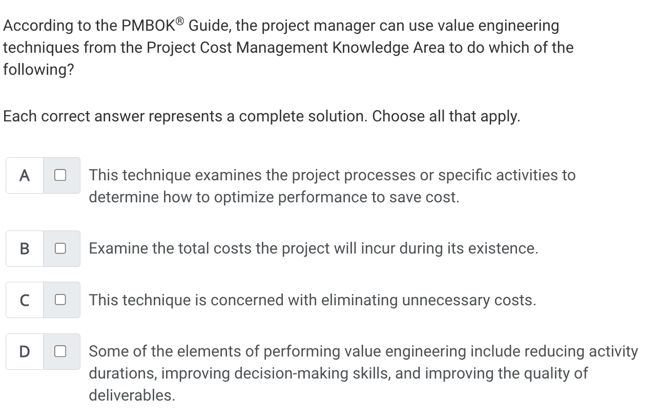 Solved According to the PMBOK® Guide, the project manager | Chegg.com