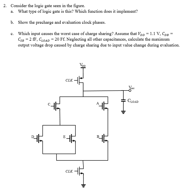 2 Consider The Logic Gate Seen In The Figure A Chegg 2 Consider The Logic Gate Seen In The Figure A Chegg