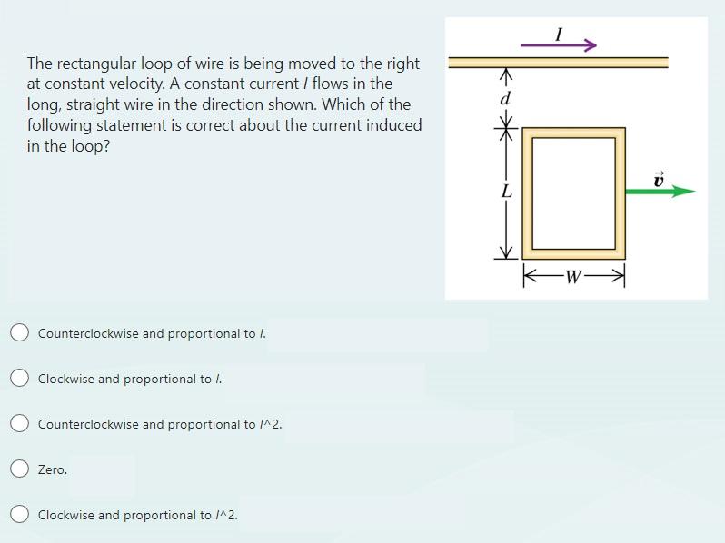 Solved The rectangular loop of wire is being moved to the | Chegg.com