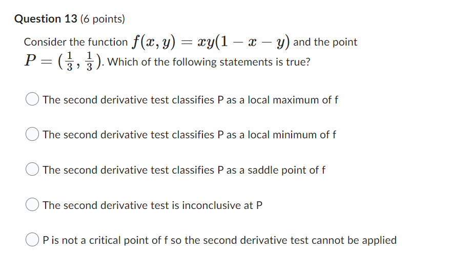 Solved Consider the function f(x,y)=xy(1−x−y) and the point | Chegg.com