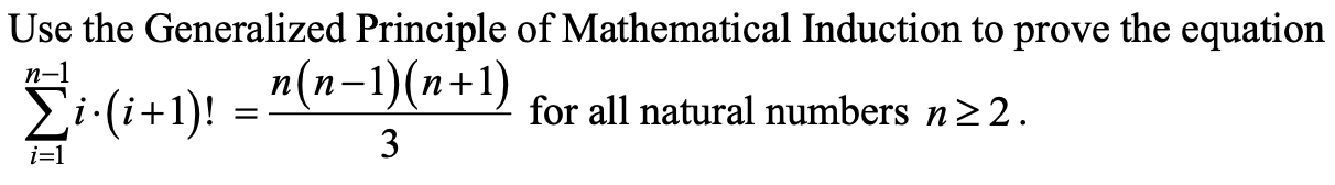 Solved Use the Generalized Principle of Mathematical | Chegg.com