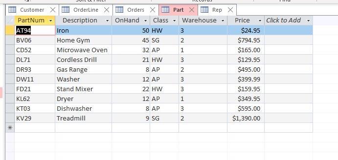 Solved 7. List the part number, description, and number of | Chegg.com