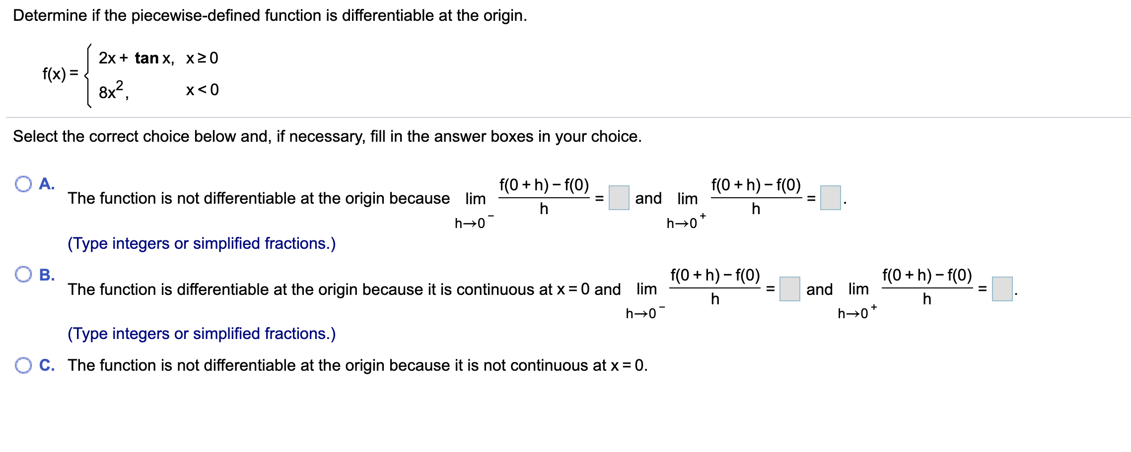 Solved Determine if the piecewise-defined function is | Chegg.com