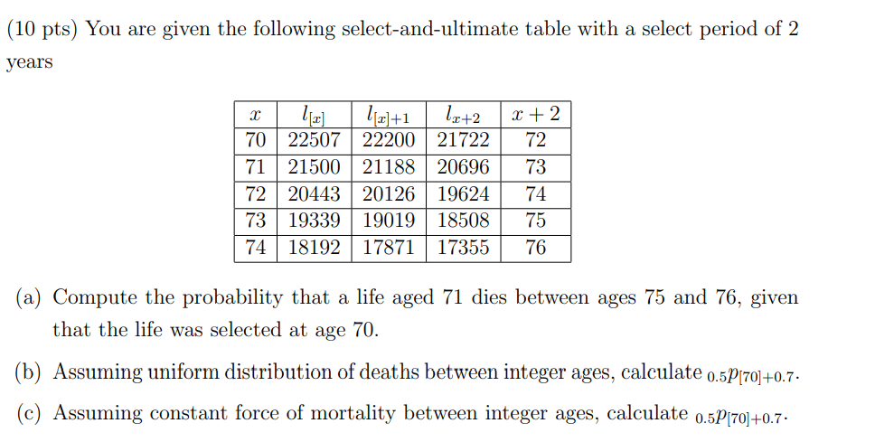 Solved (10 pts) You are given the following | Chegg.com