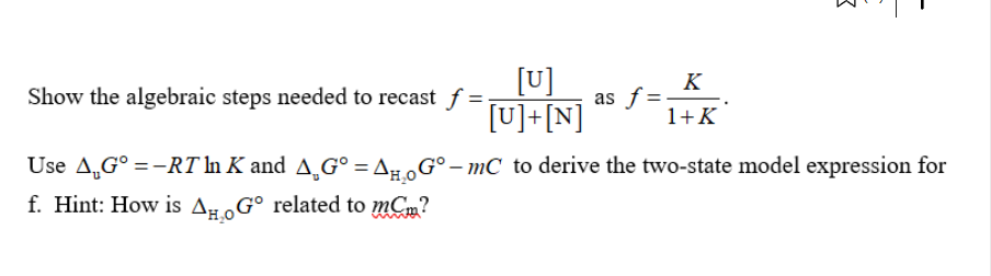 Solved Show the algebraic steps needed to recast | Chegg.com